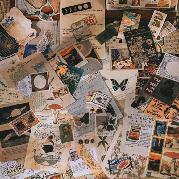 Office | 10pc Junk Journal Scrap Paper Kit Stickers Ephemera | Poshmark